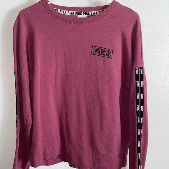 PINK Victoria's Secret | Tops | Pink Sweatshirt With Logo Size Small ...